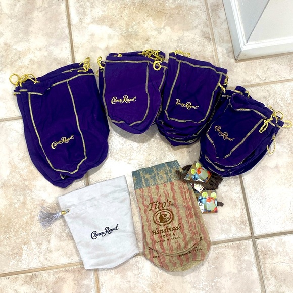 crown royal | Other | Huge Lot Of Crown Royal Whiskey Bags And Titos ...